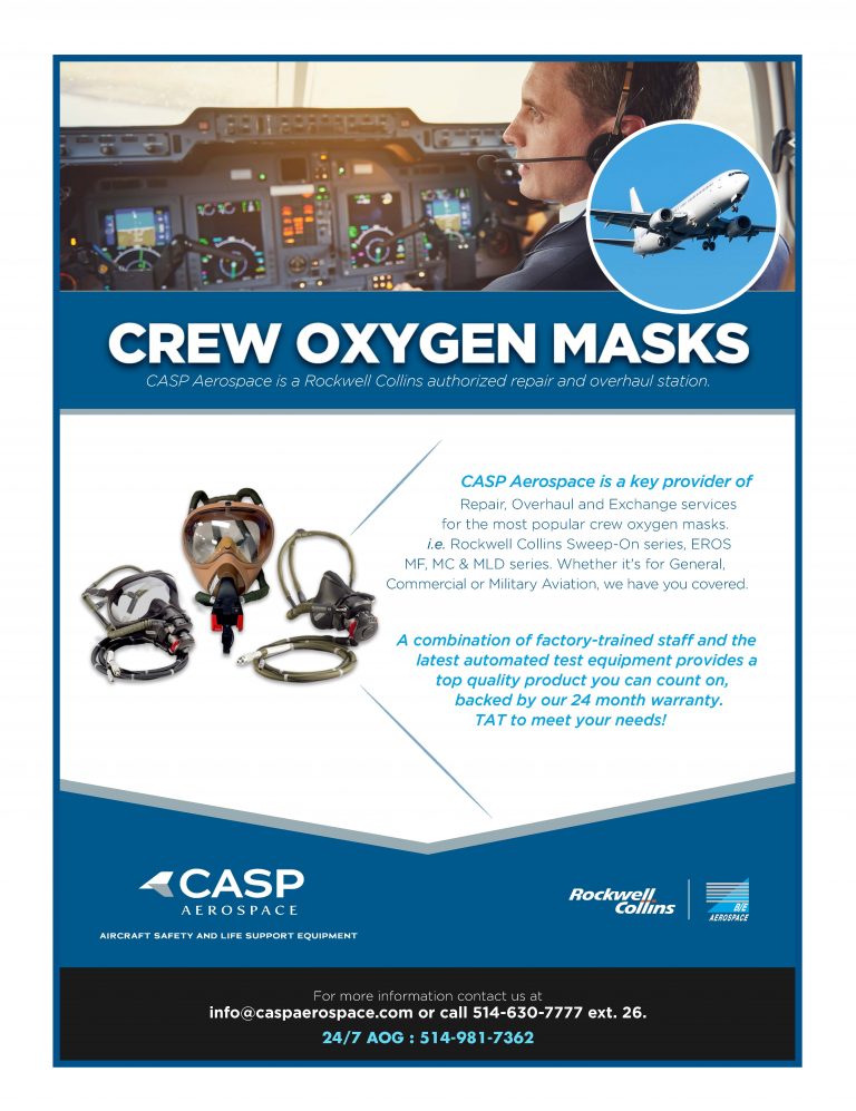 Crew Oxygen Masks Repair & Overhaul | CASP Aerospace