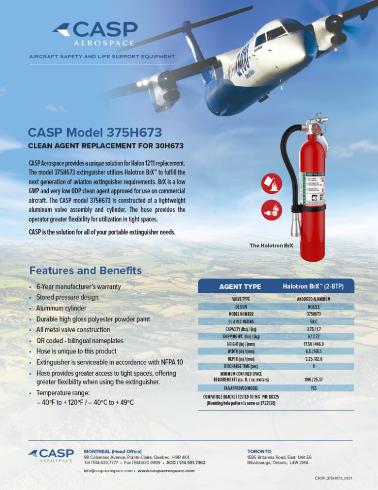CASP Aerospace unveils Halon 1211 replacement option. | CASP Aerospace